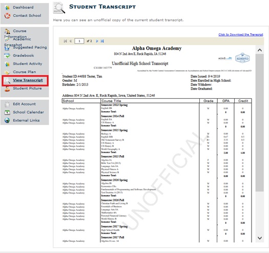New Genius Dashboard Features – Ignite Christian Academy